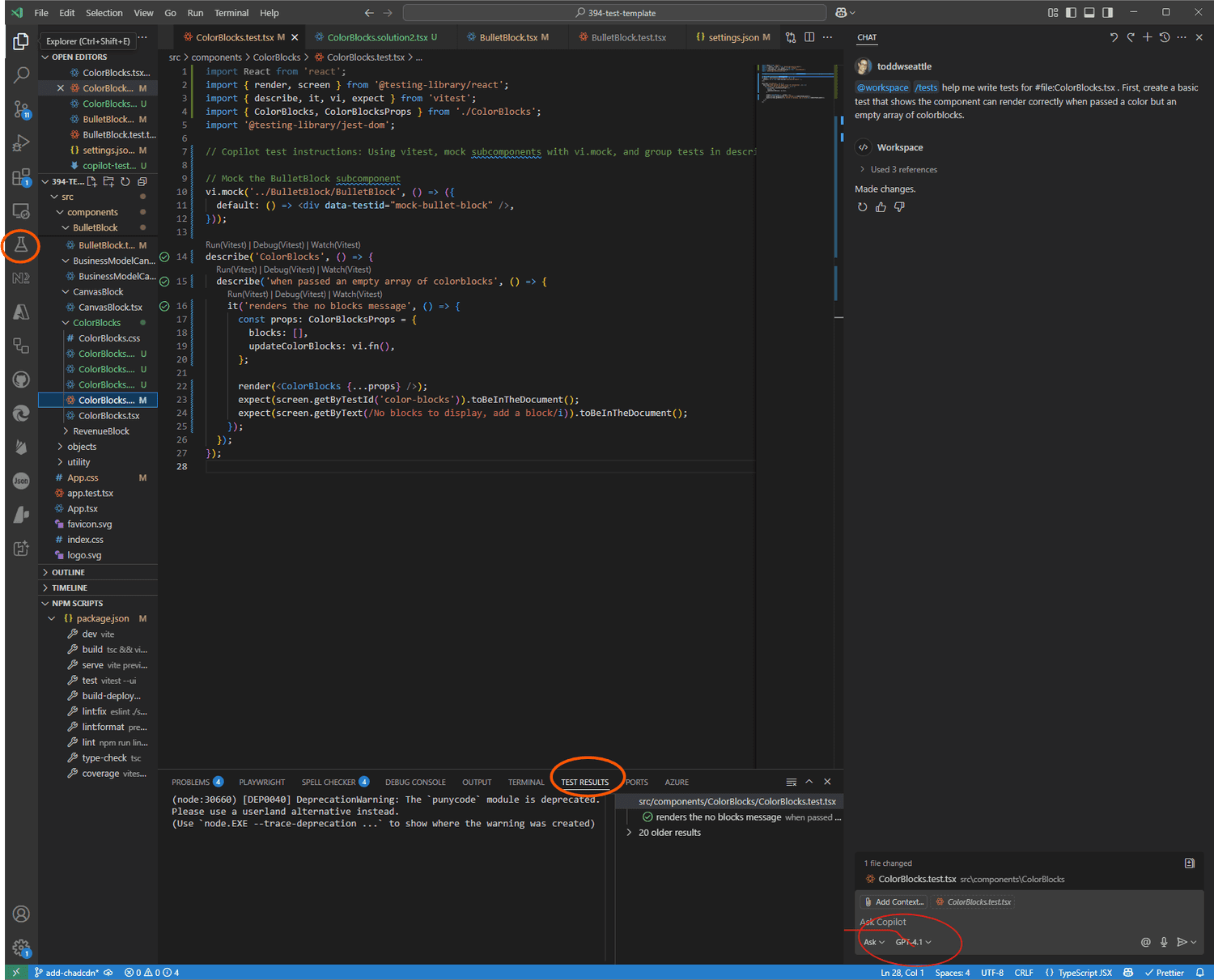 Using Vitest with GitHub Copilot for React Components 2025 | Todd ...